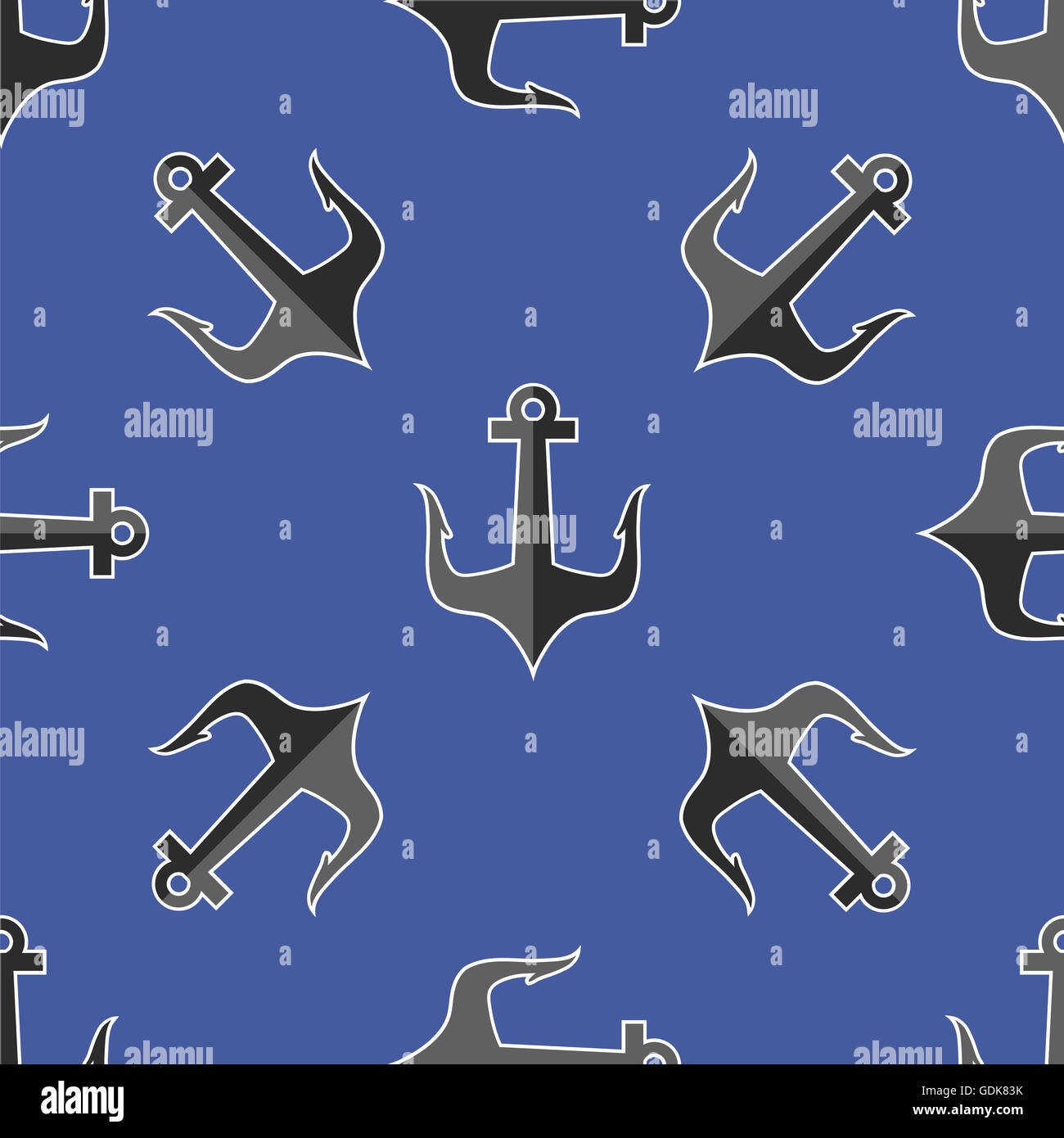 Anchor Seamless Pattern Stock Photo - Alamy