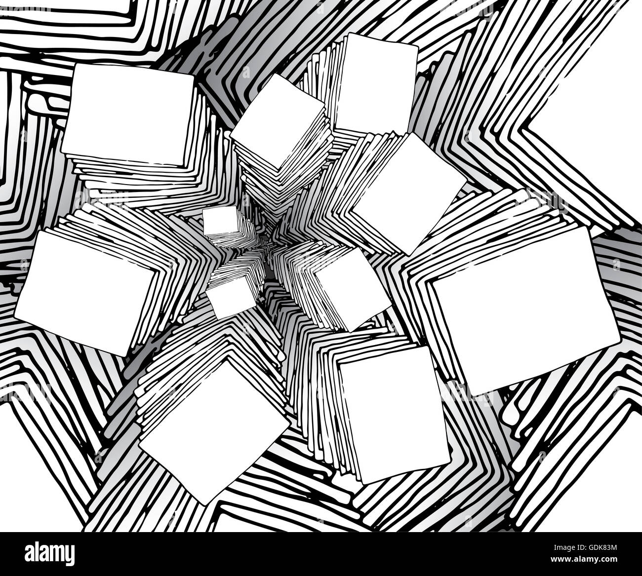 Cartoon background texture illustration with many rectangular blank ...