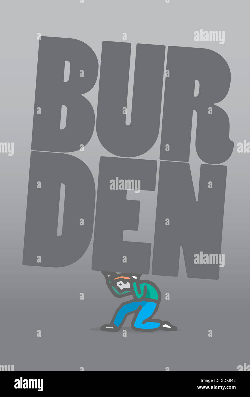 Burden cartoon hi-res stock photography and images - Alamy