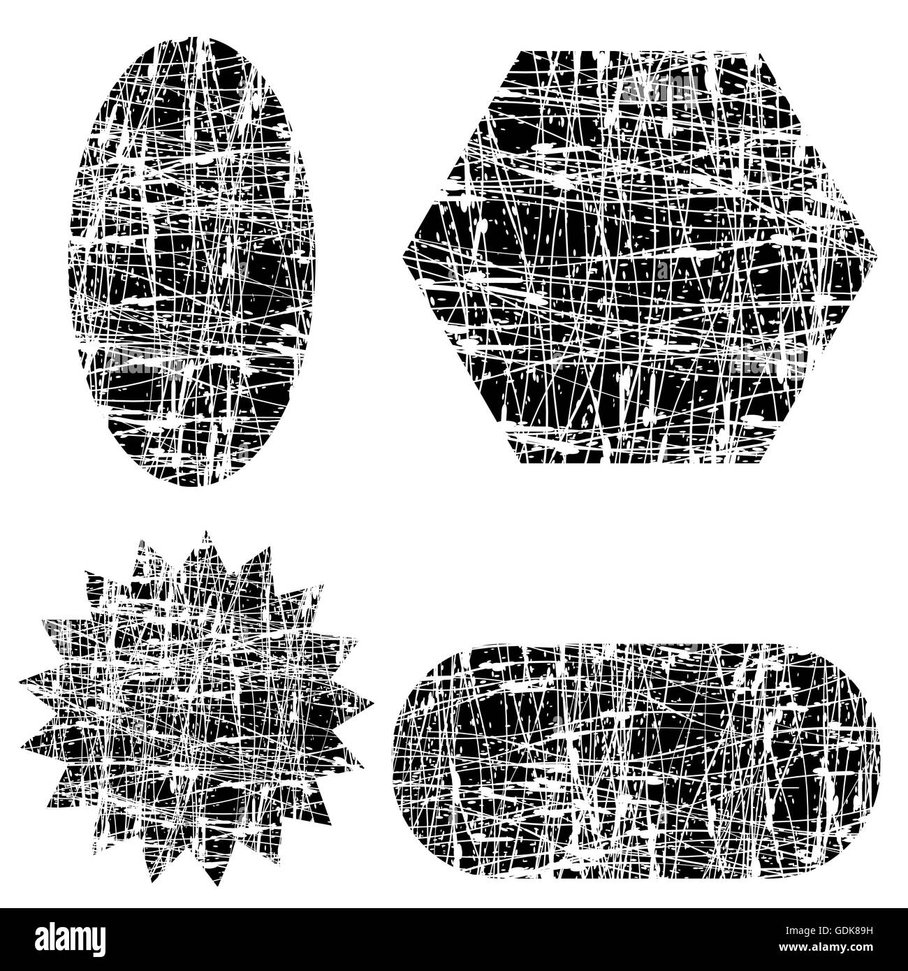Different Grunge Shapes Stock Photo - Alamy