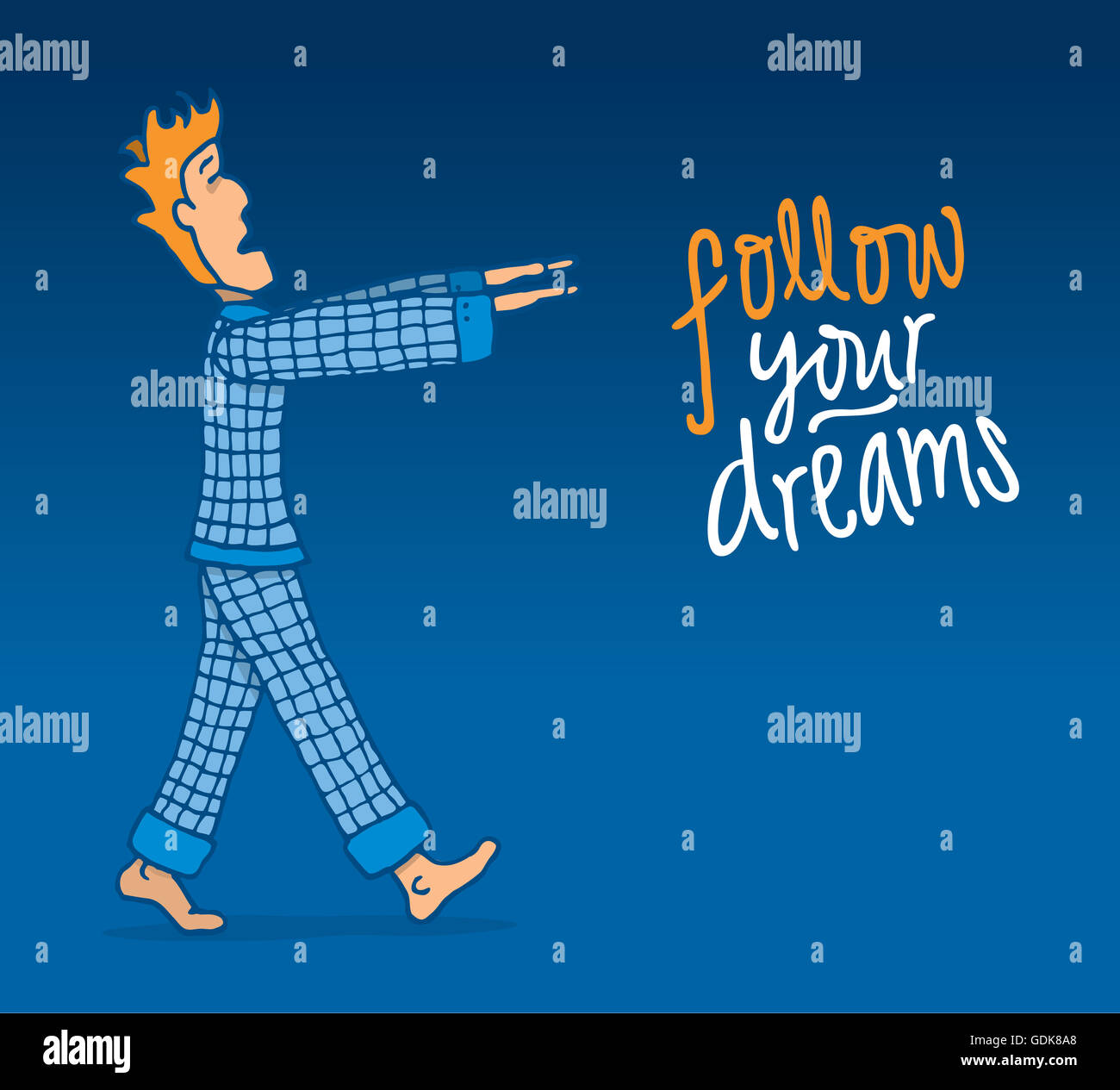 Man dream cartoon hi-res stock photography and images - Alamy