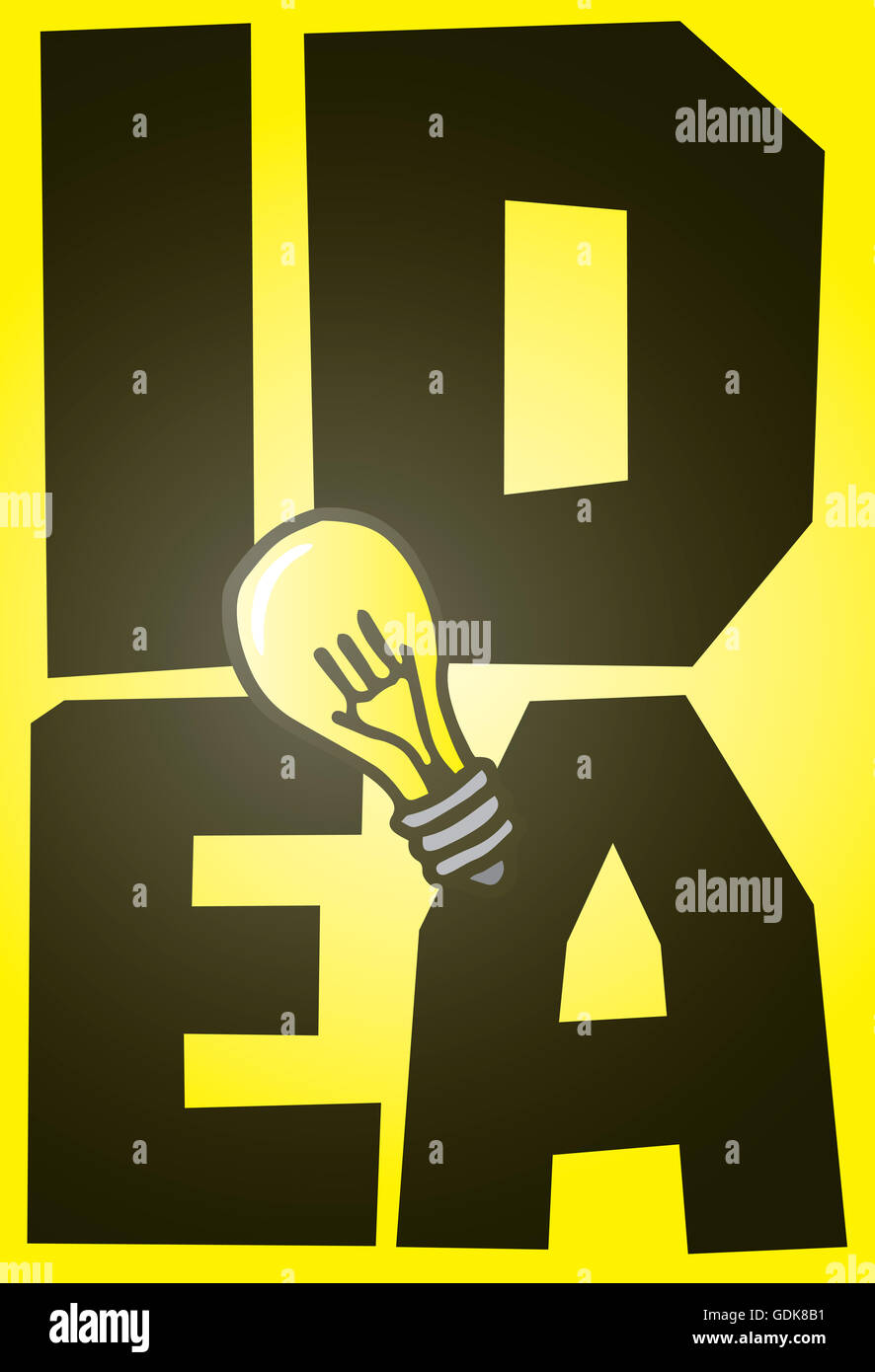 Lit Light Bulb Idea