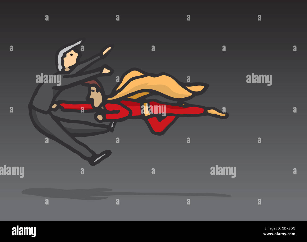 Cartoon super punch hi-res stock photography and images - Alamy