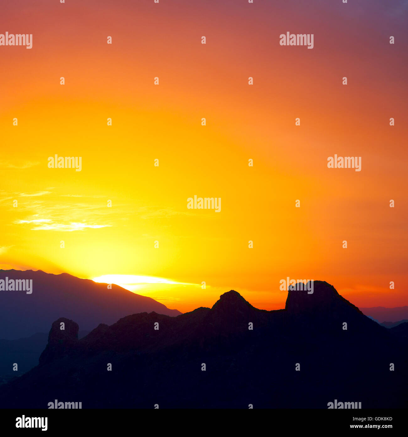 the blurred sun falling down arabian mountain in oman Stock Photo - Alamy