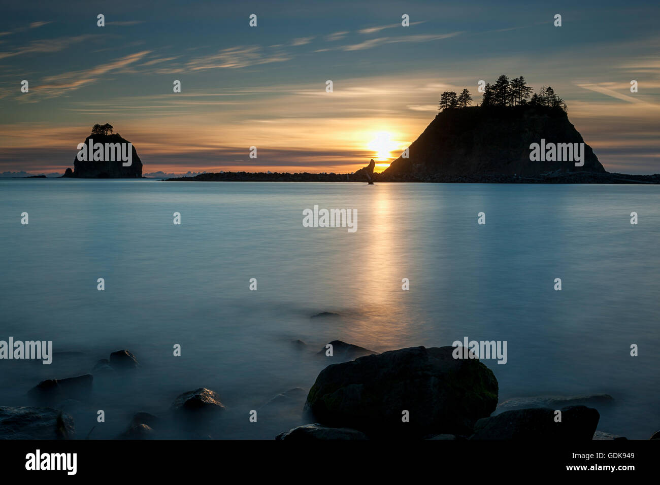 Stacks at first beach in Washington Stock Photo - Alamy
