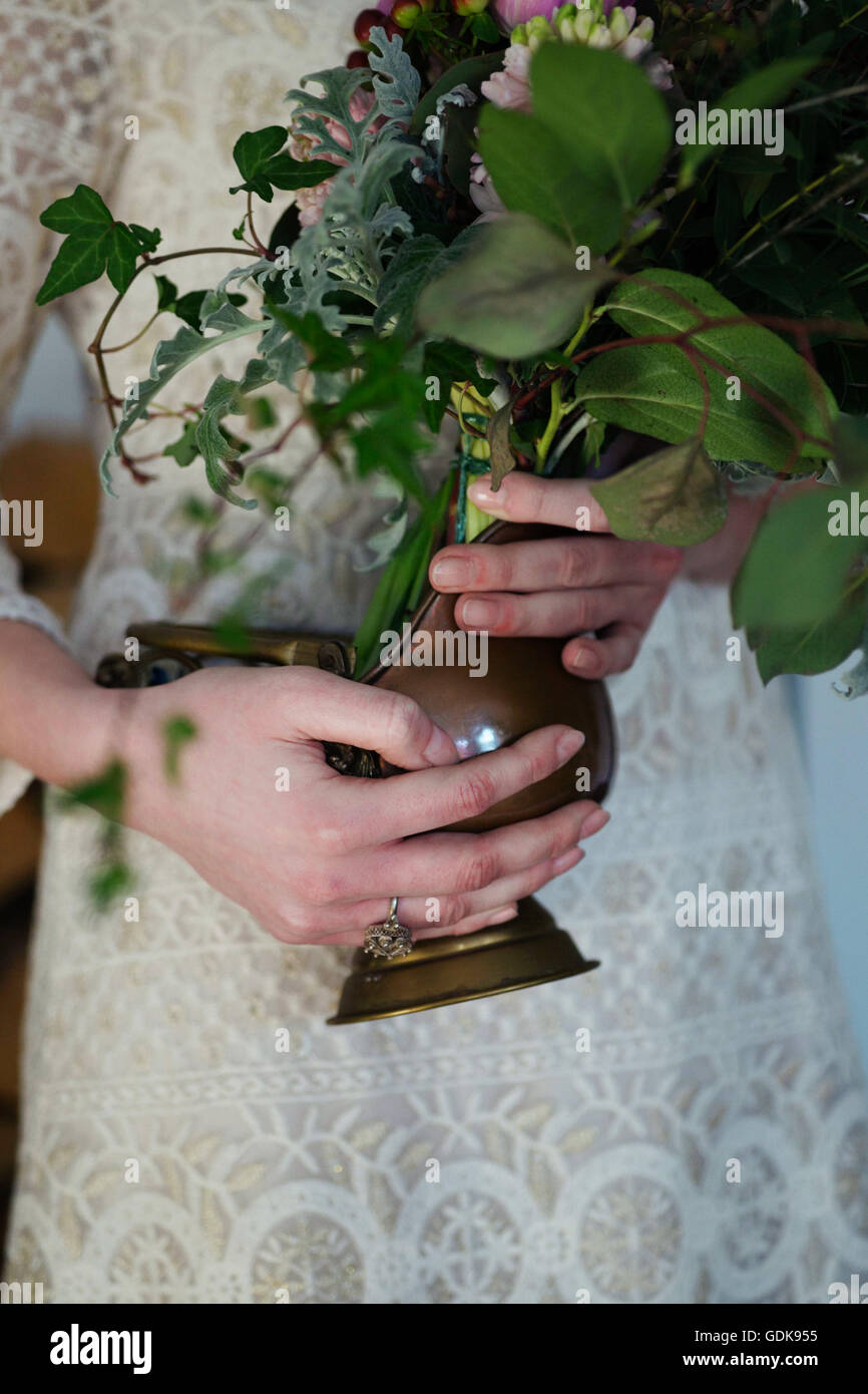 Detail shot of sweet table inspired by Dutch masters still lifes. Dark ...