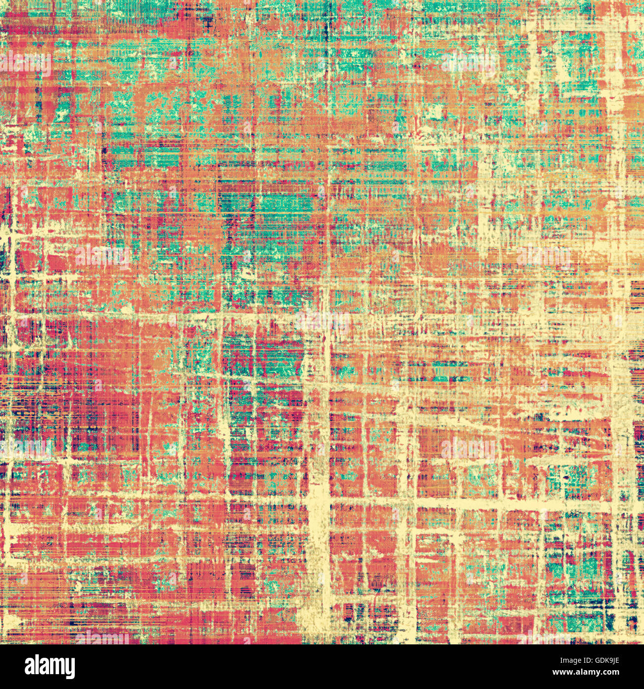 Retro colorful background or creative old style texture with different ...