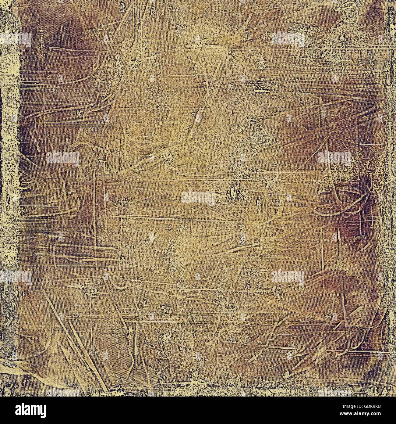 Old school frame or background with grungy textured elements and ...