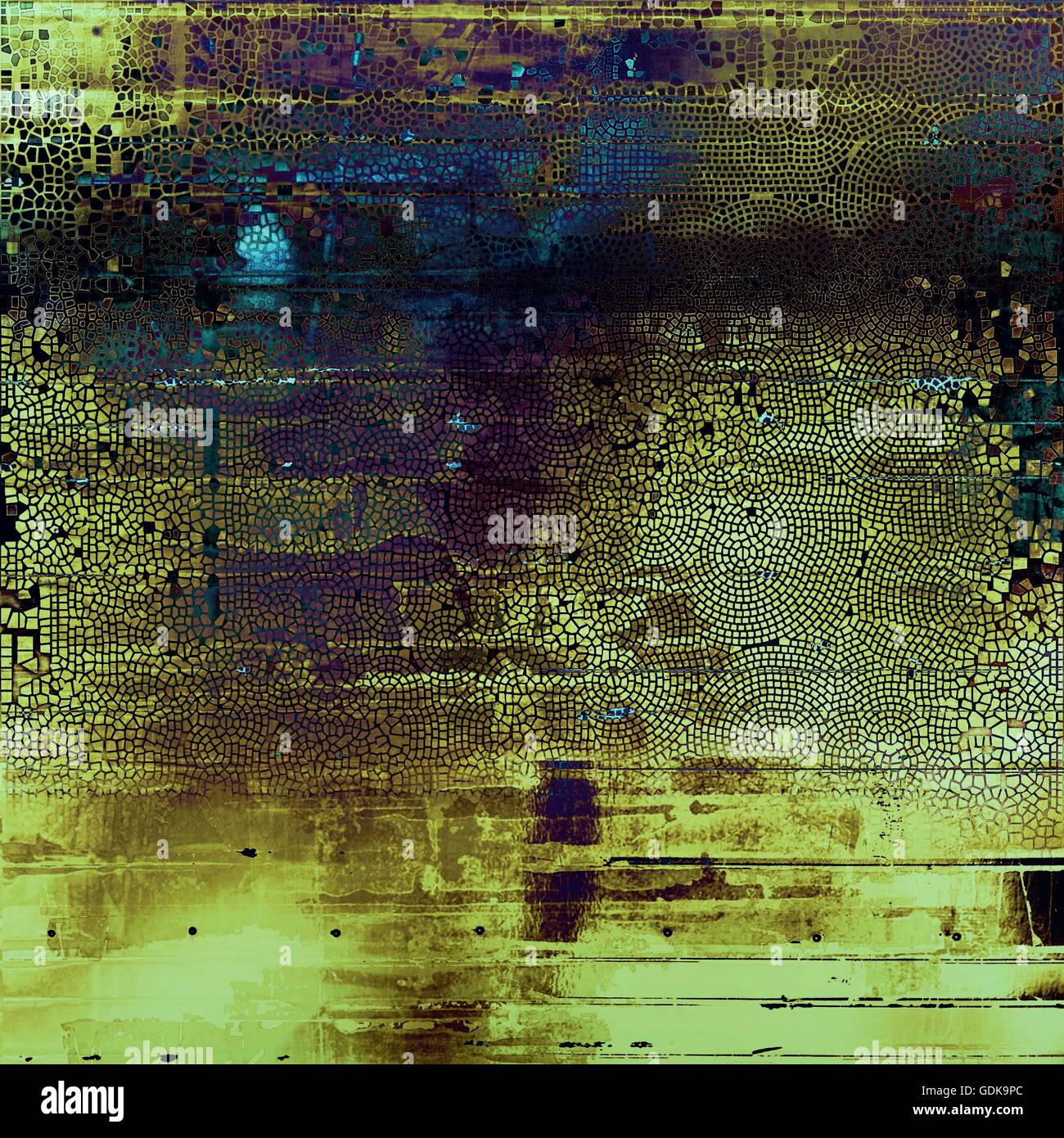 Damaged retro texture with grunge style elements and different color ...