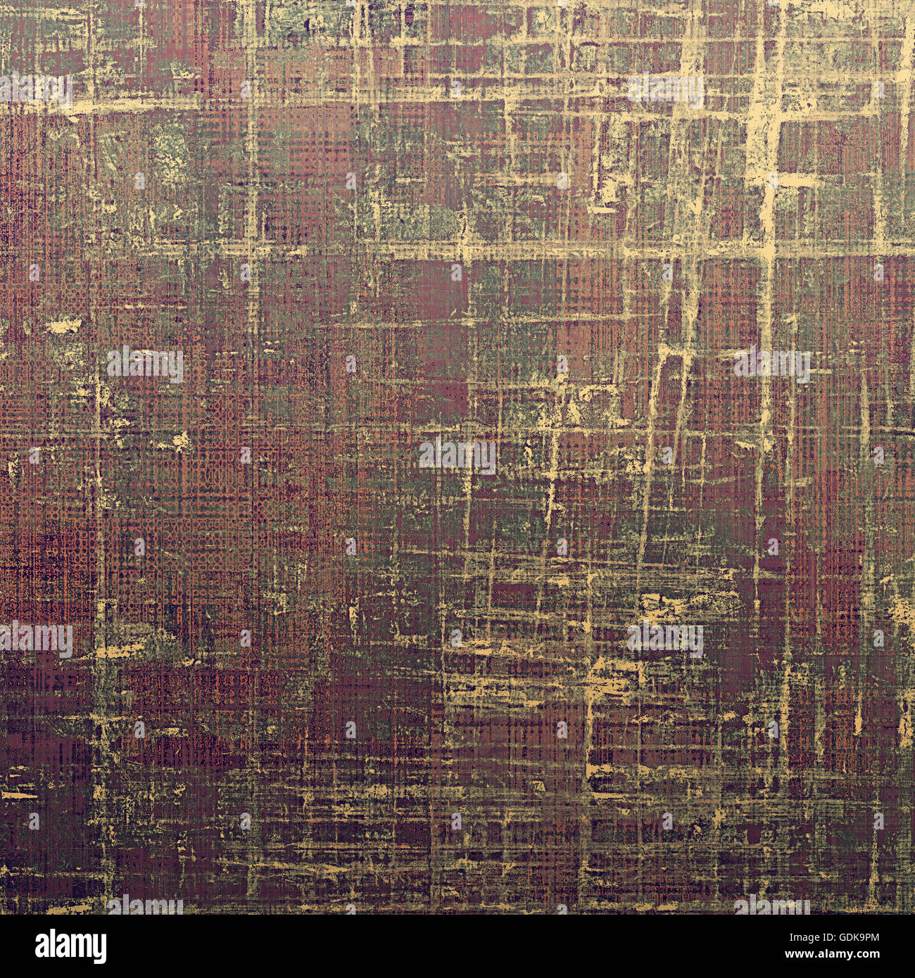 Old school frame or background with grungy textured elements and ...