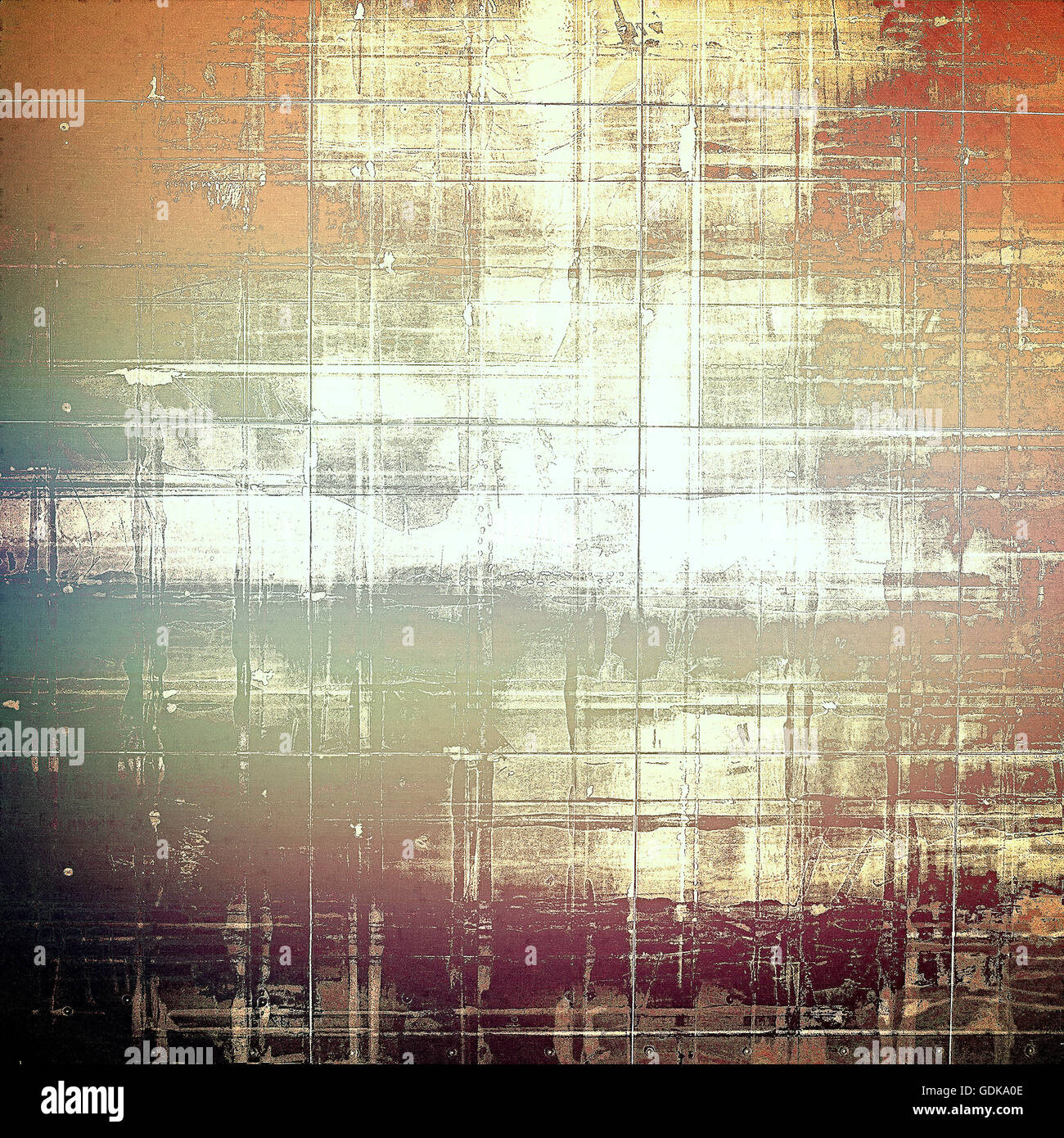 Damaged retro texture with grunge style elements and different color ...