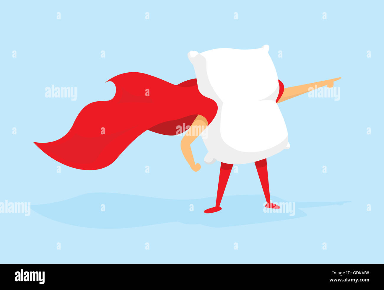 Cartoon illustration super pillow hero hi-res stock photography and ...