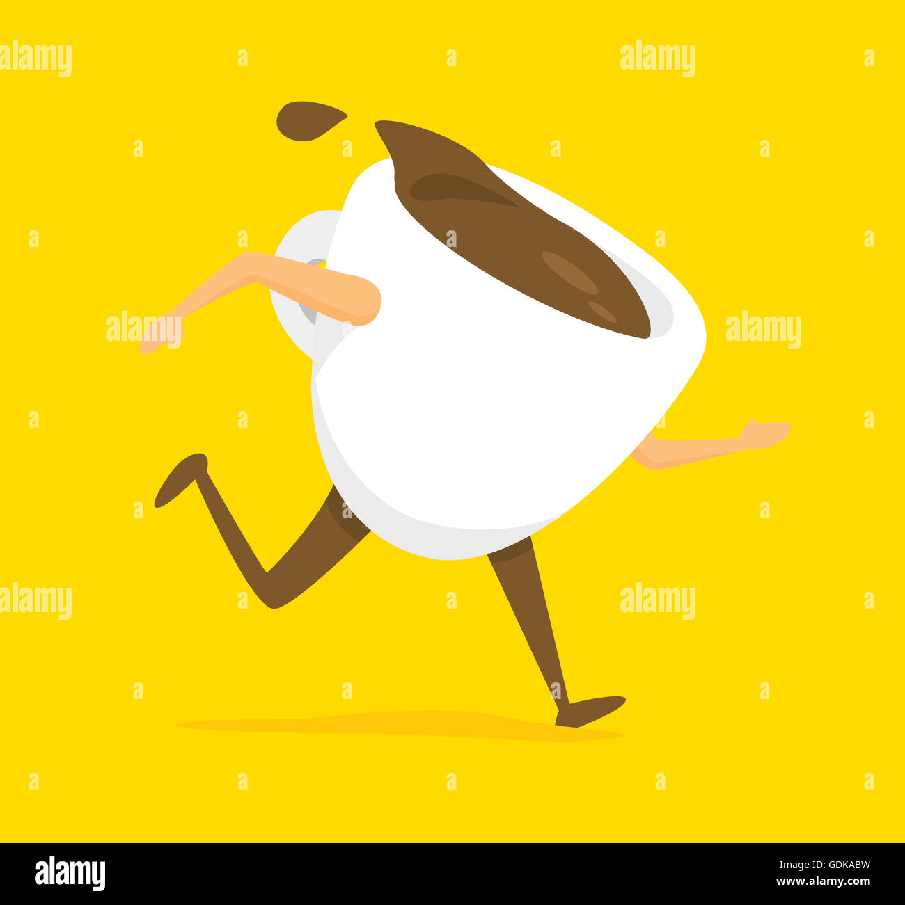 Cartoon illustration cup coffee go hi-res stock photography and images ...