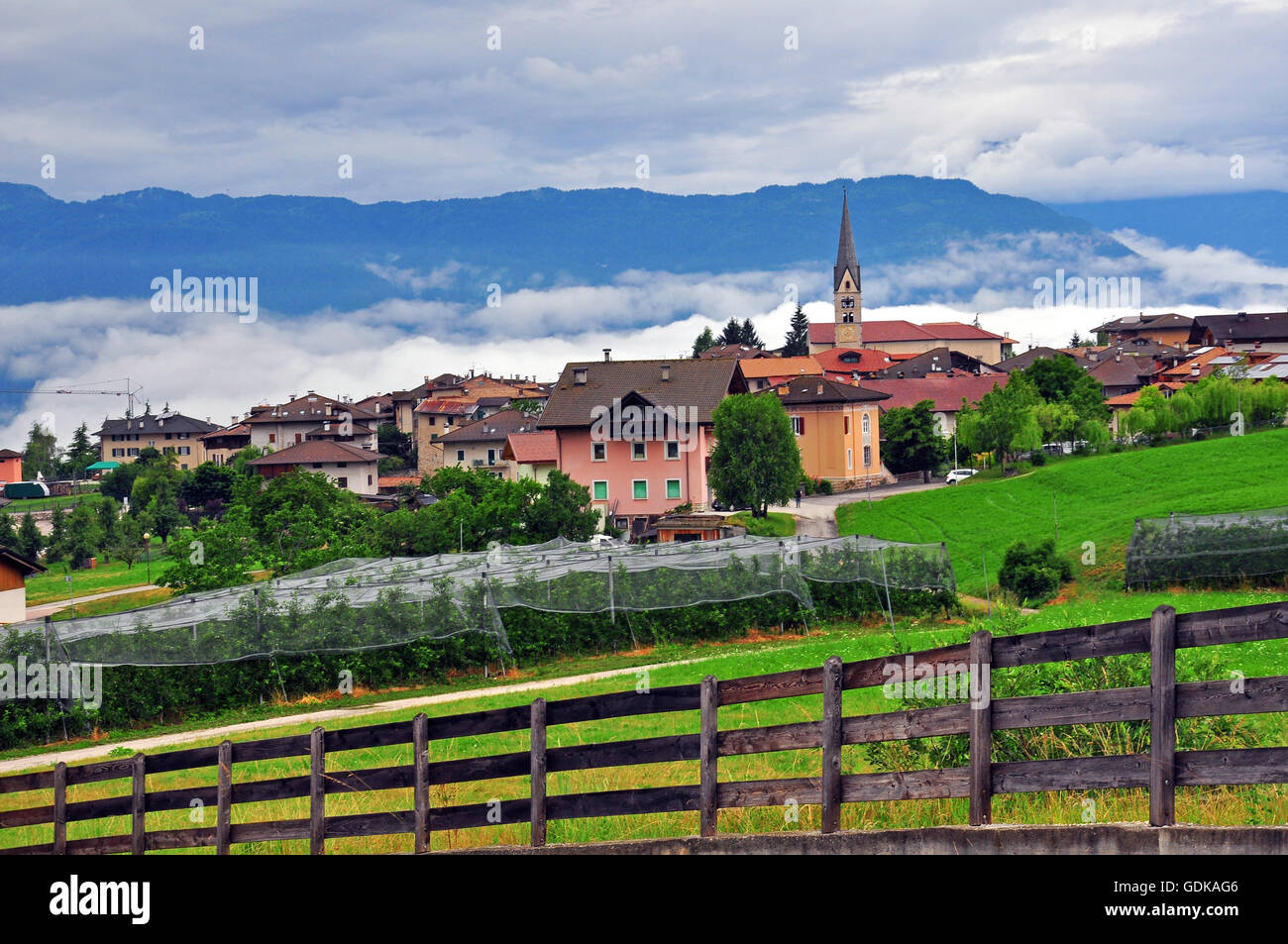 Small village in Trentino Alto, Italy Stock Photo - Alamy