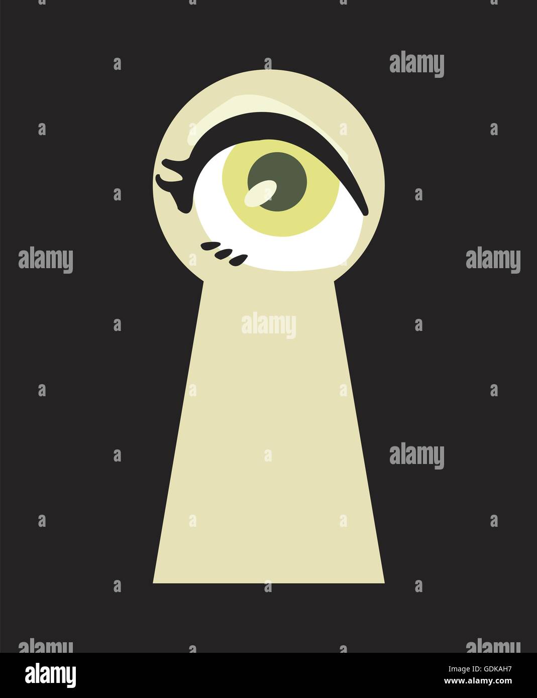 Keyhole eye Stock Vector Images - Alamy
