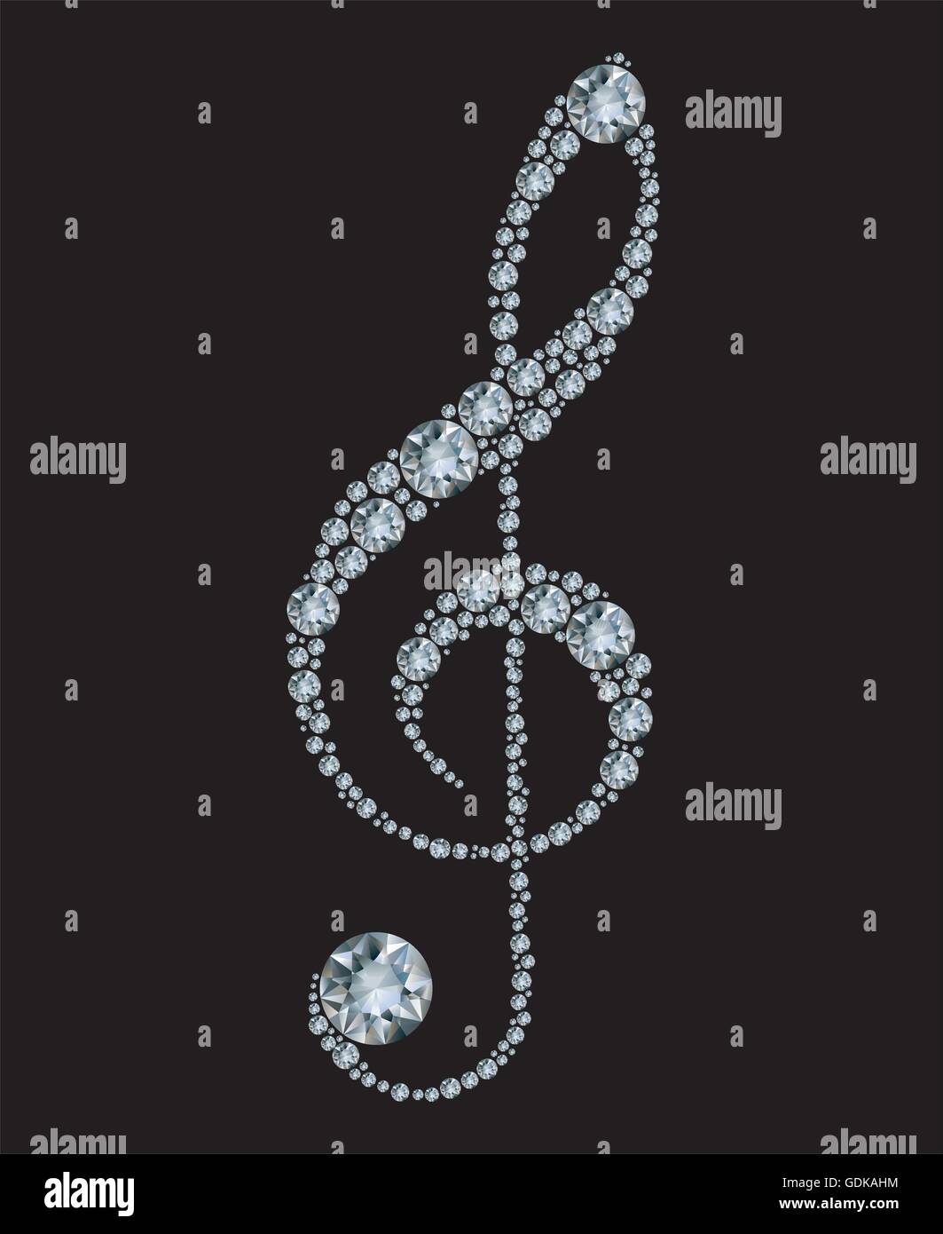 Diamond treble clef. Vector illustration Stock Vector Image & Art - Alamy