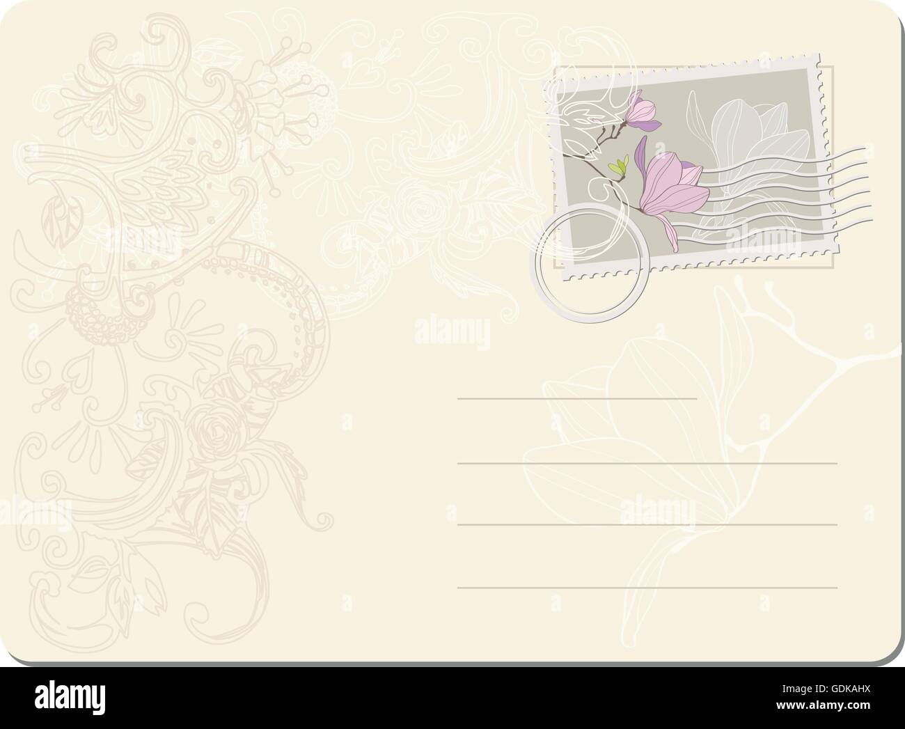 Blank postcard stamp hi-res stock photography and images - Alamy