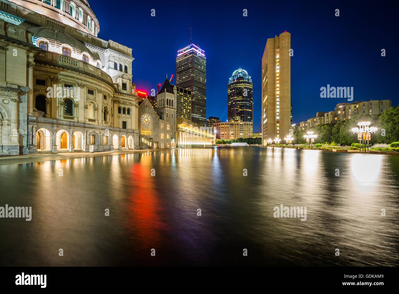 The Church of Christ, Scientist and modern buildings at the Christian ...