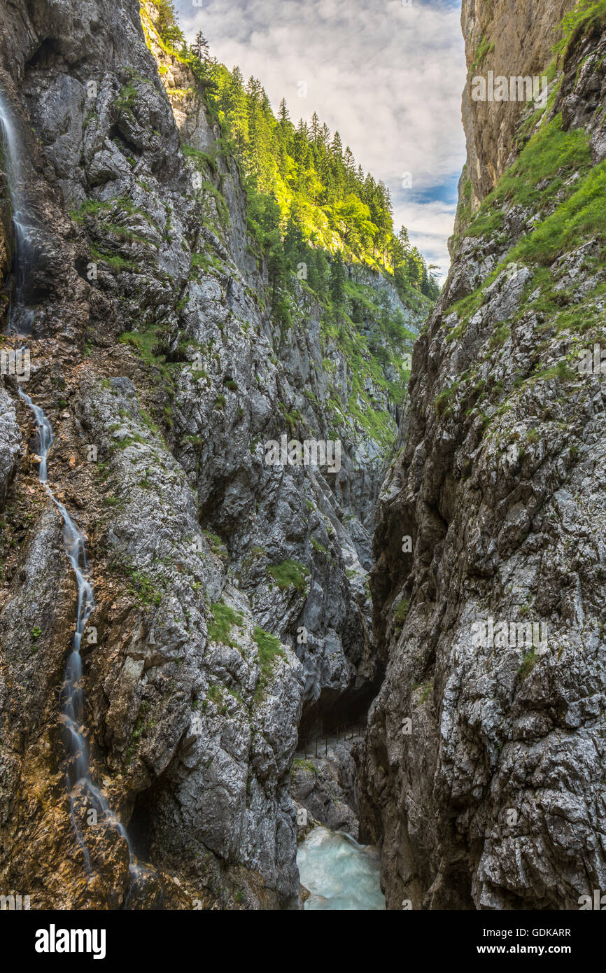 Höllentalklamm, Gorge, Canyon, Hammersbach, Grainau, Bavaria, Germany ...