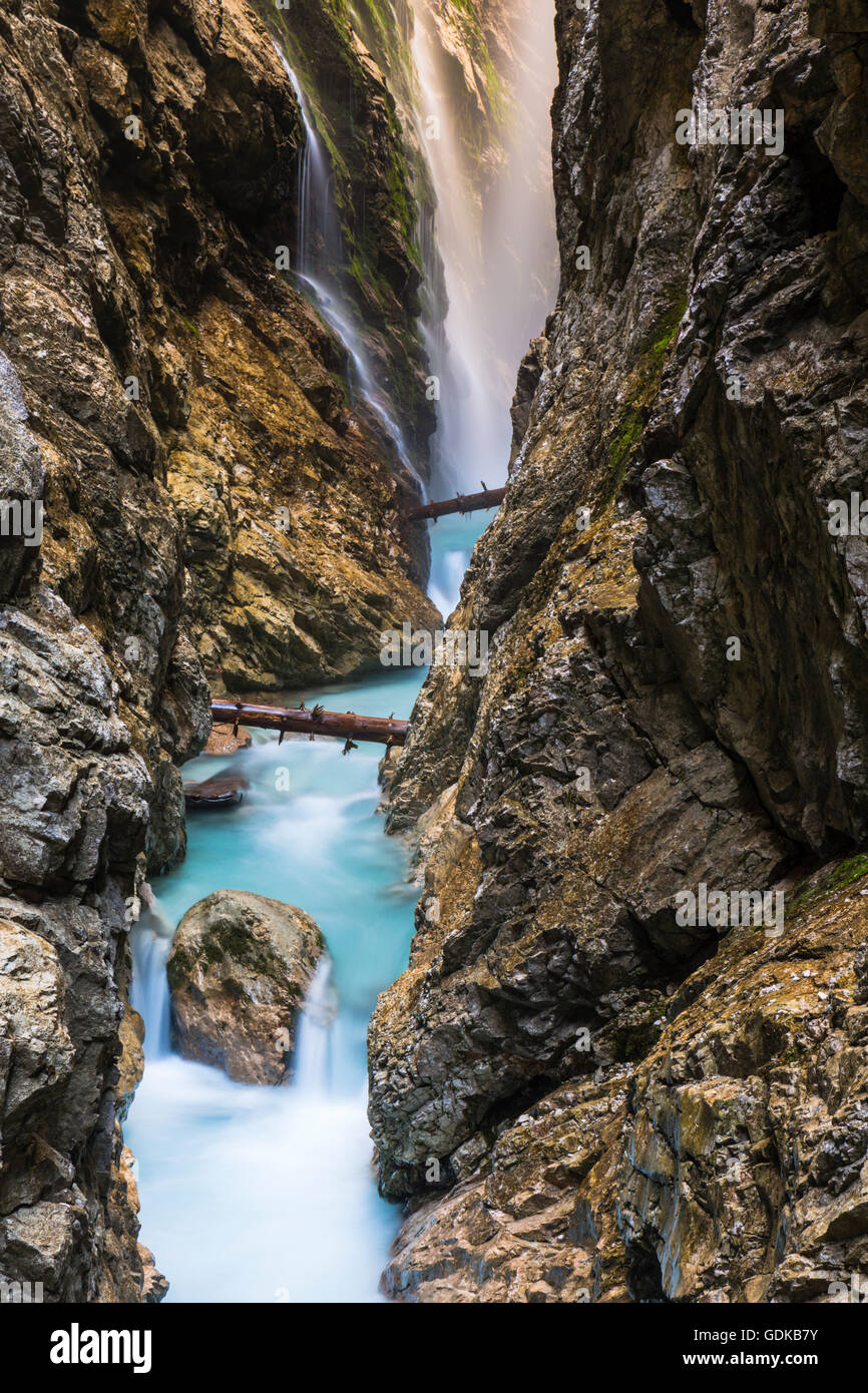 Höllentalklamm, Gorge, Canyon, Hammersbach, Grainau, Bavaria, Germany ...