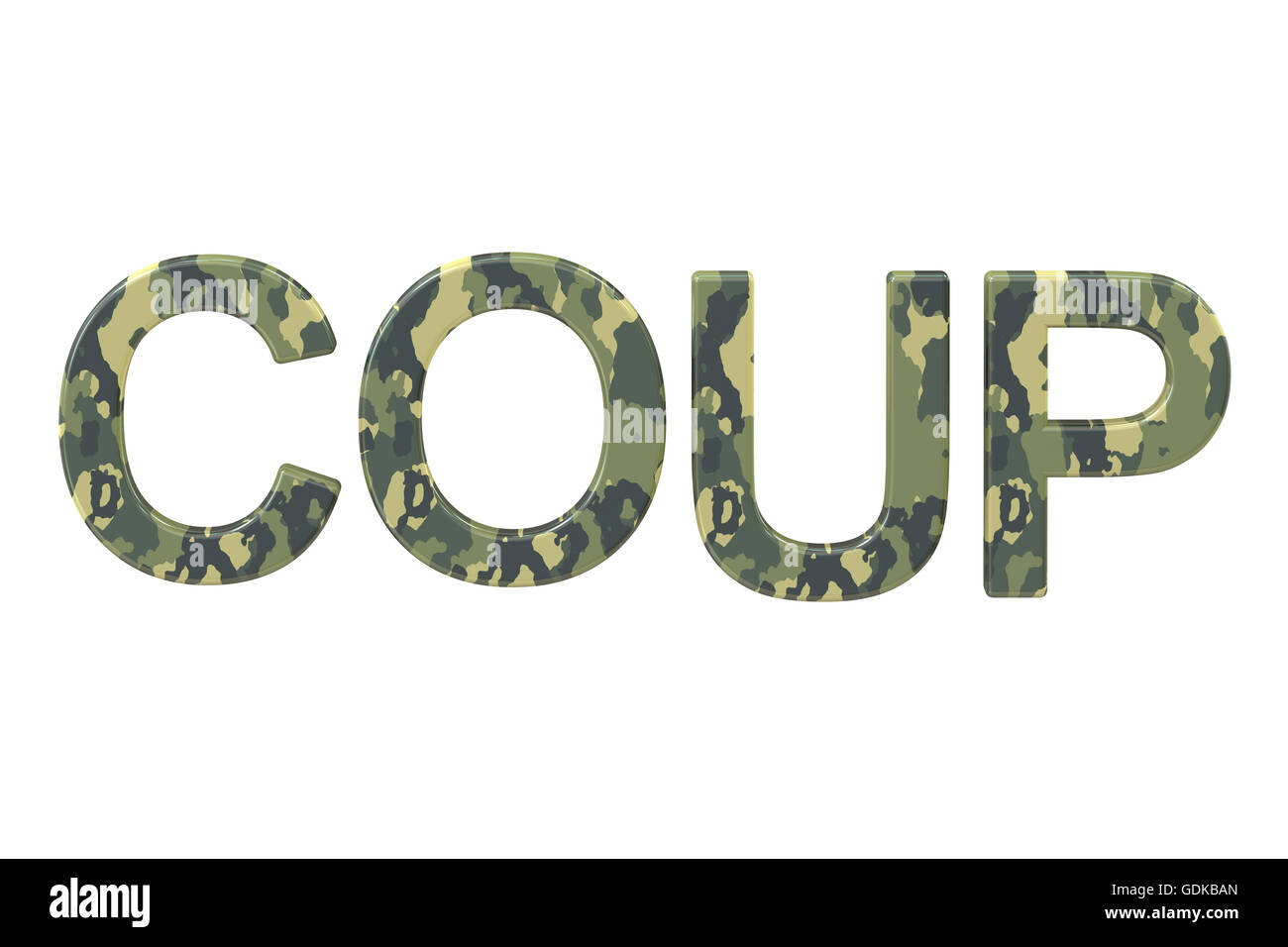 Coup concept, 3D rendering isolated on white background Stock Photo - Alamy