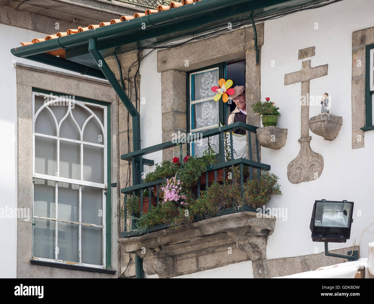 Old balcony, Unesco heritage, Porto, District of Porto, Portugal ...