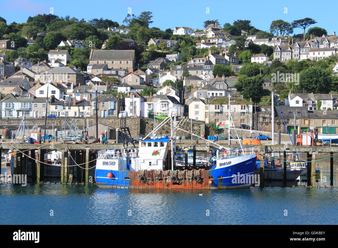 beam trawlers in newlyn harbour cornwall Stock Photo - Alamy