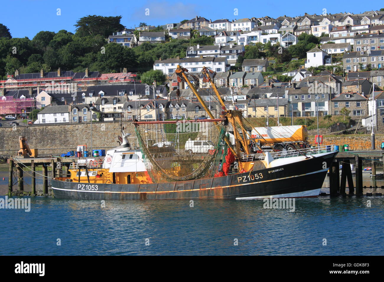 beam trawlers in newlyn harbour cornwall Stock Photo - Alamy
