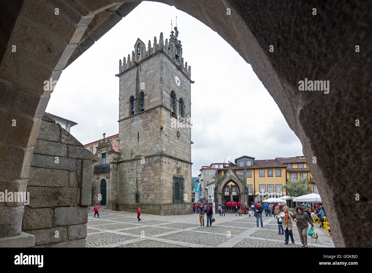 Largo da Oliveira, the center of the old Guimaraes, City View Church ...