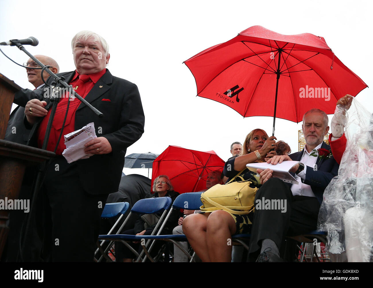 Durham Miners' Gala secretary Dave Hopper with Labour leader Jeremy ...