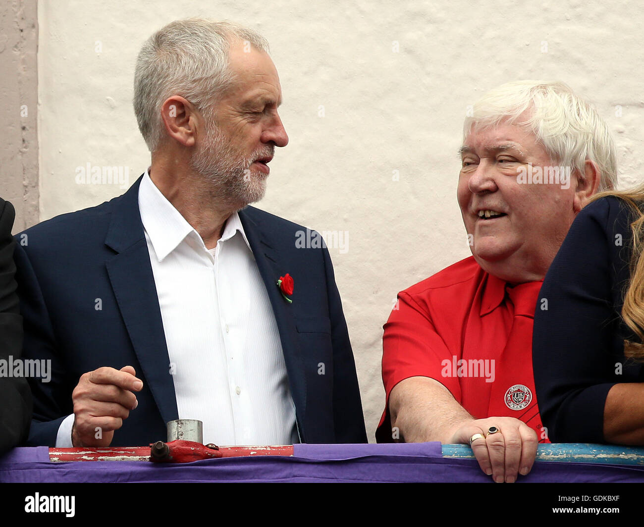 Durham Miners' Gala secretary Dave Hopper with Labour leader Jeremy ...