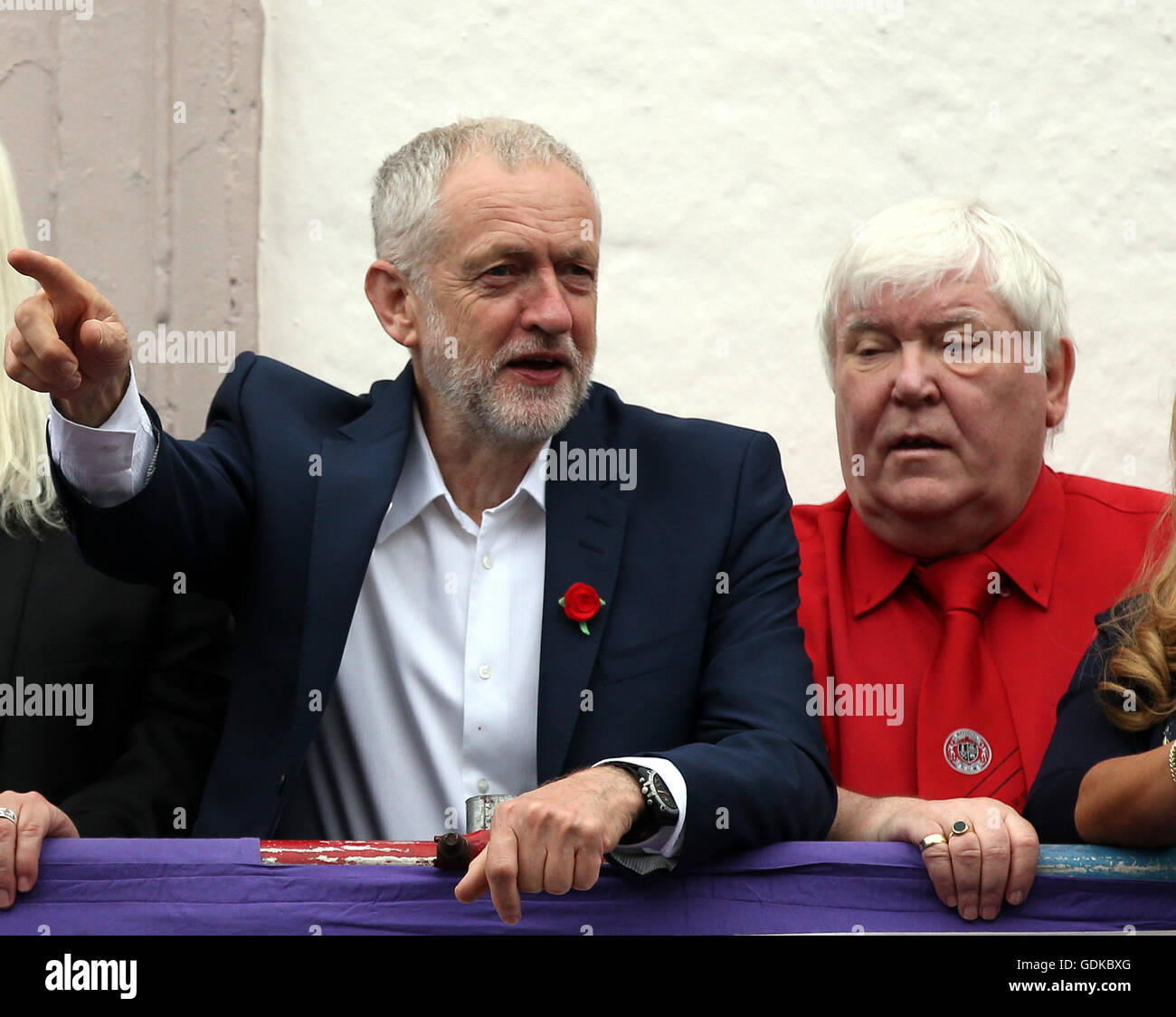 Durham Miners' Gala secretary Dave Hopper with Labour leader Jeremy ...