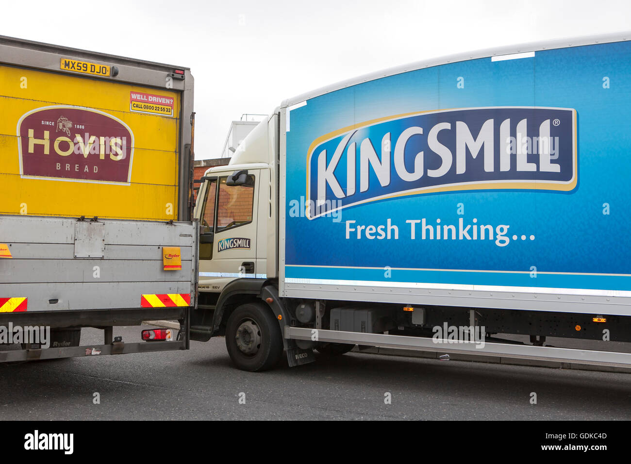 Asda supermarket bread deliveries in Fleetwood, Lancashire, UK Stock ...