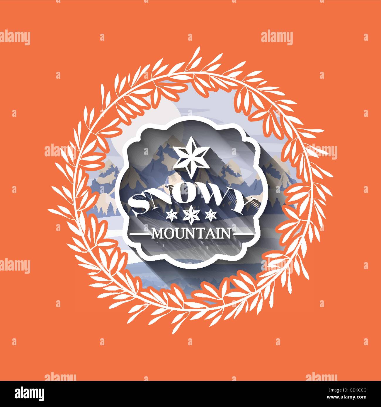 mountain frame with blur background isolated icon design Stock Vector ...