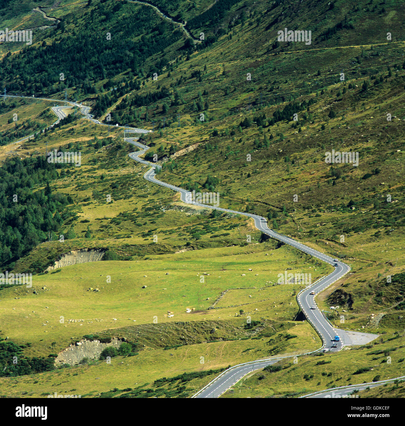 Sinuous road in Pyrenees, France, Europe Stock Photo - Alamy