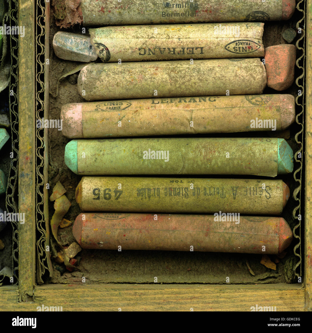 Box of pastels Stock Photo - Alamy