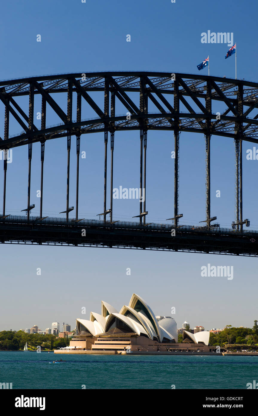 Opera House and Harbour Bridge, Sydney, New South Wales, Australia ...