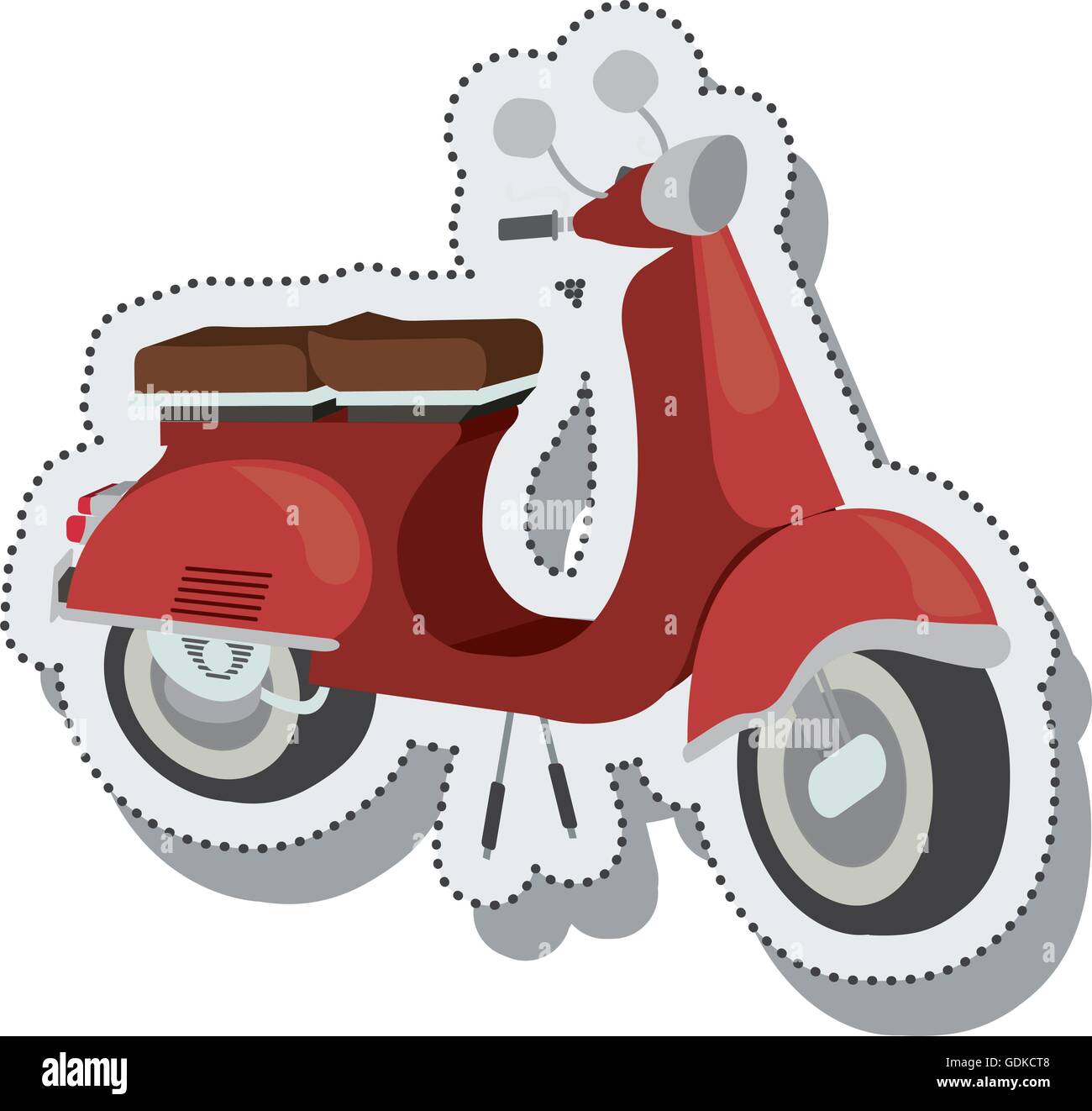 scooter sticker isolated icon design Stock Vector Image & Art - Alamy