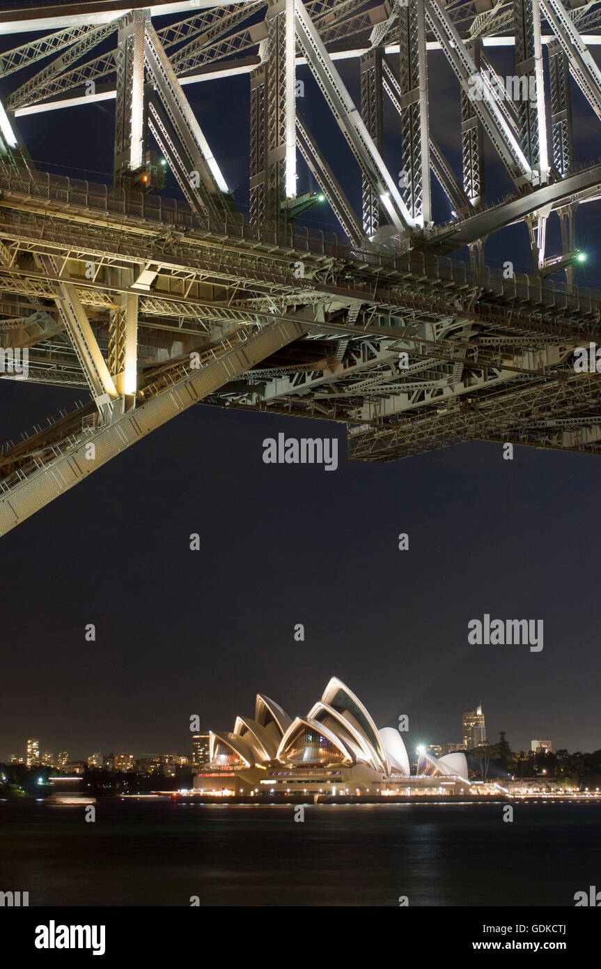 Opera House and Harbour Bridge, Sydney, New South Wales, Australia ...