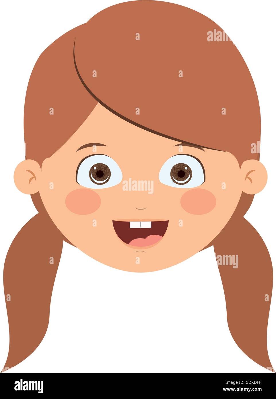Front head girl isolated icon design Stock Vector Image & Art - Alamy