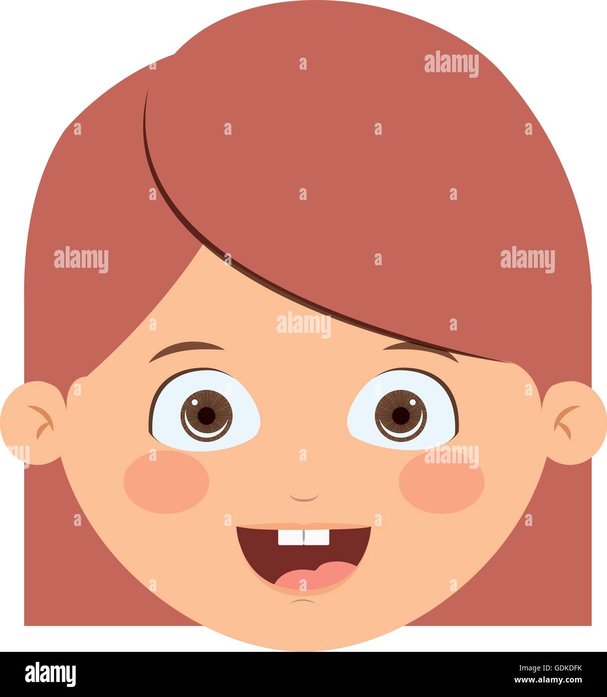 Front head girl isolated icon design Stock Vector Image & Art - Alamy