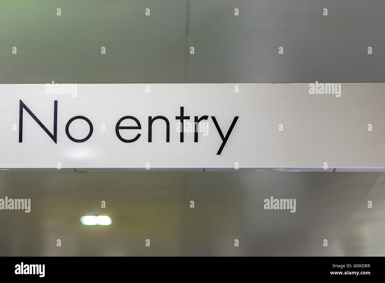 No entry white signboard, it expresses no viable concept, a barred ...