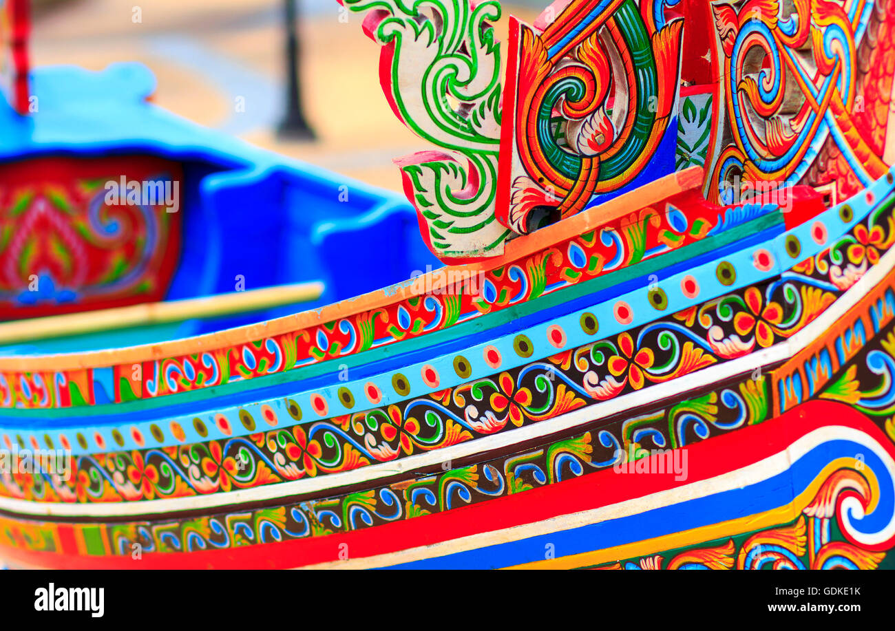 Colorful pattern of traditional fisherman boats These wooden boats were ...