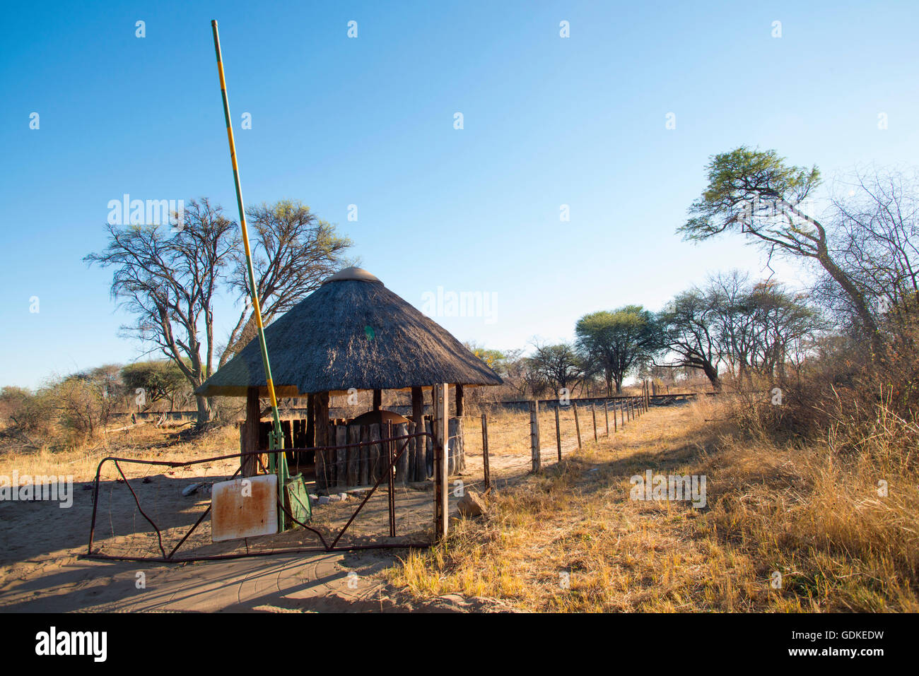 Ngamo gate into Hwange National Park, Zimbabwe Stock Photo - Alamy