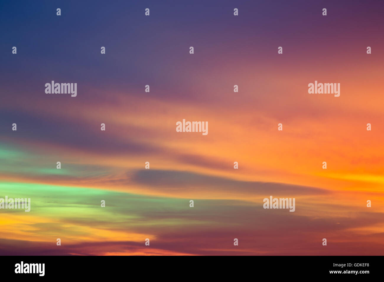 Colorful sky after the sunset. Evening sky background Stock Photo - Alamy
