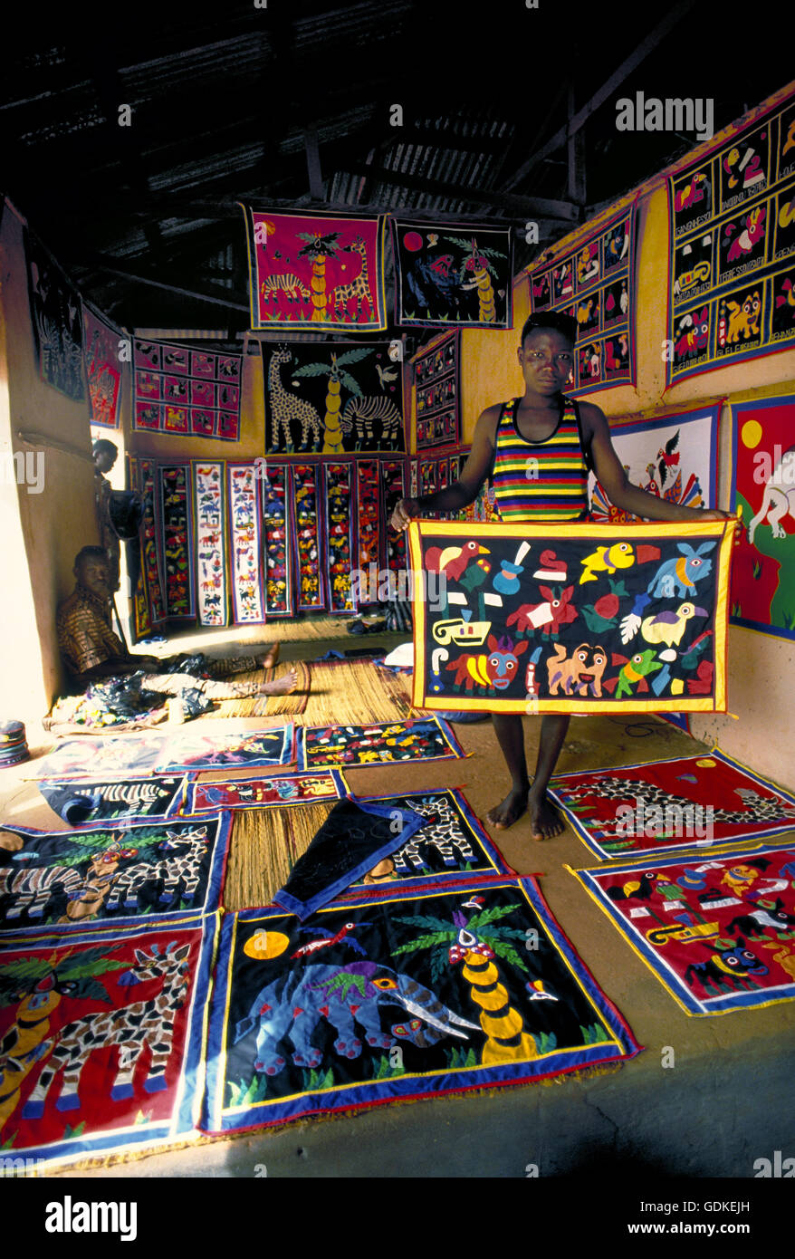 The Artisans Crafts and Cultural Center in Cotonou, Benin Stock Photo ...