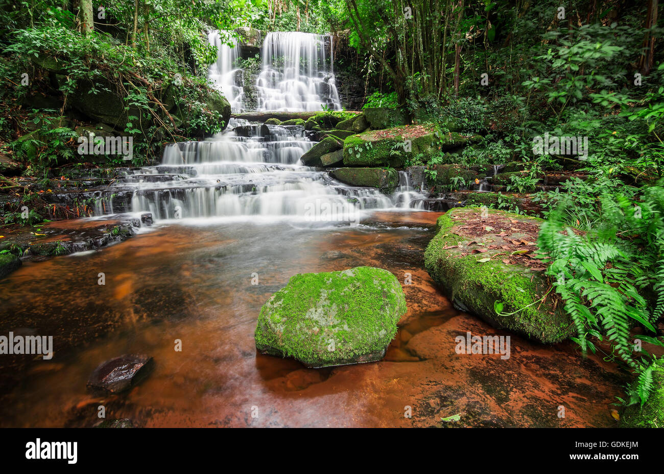 "Man dang" waterfall in Phu hin rong kra national park,Phitsanulok ...