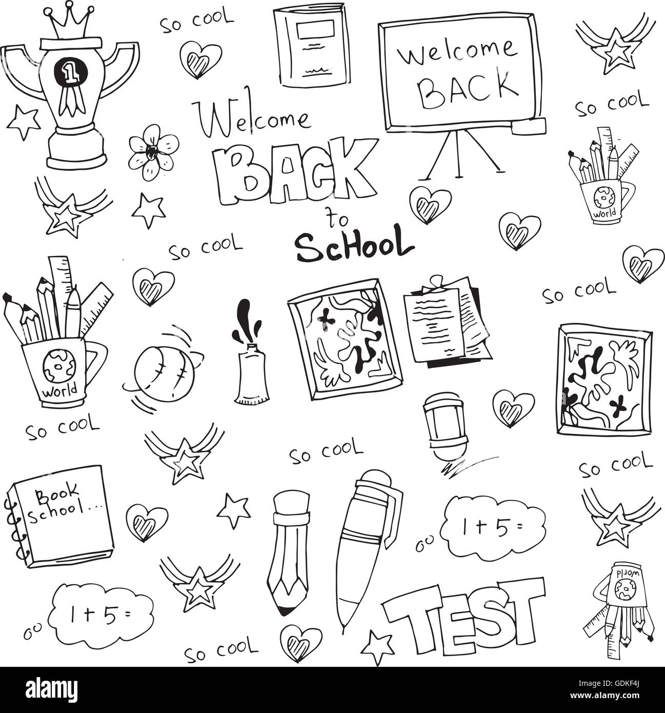 Hand draw doodles school tools Stock Vector Image & Art - Alamy Hand draw doodles school tools Stock Vector Image & Art - Alamy