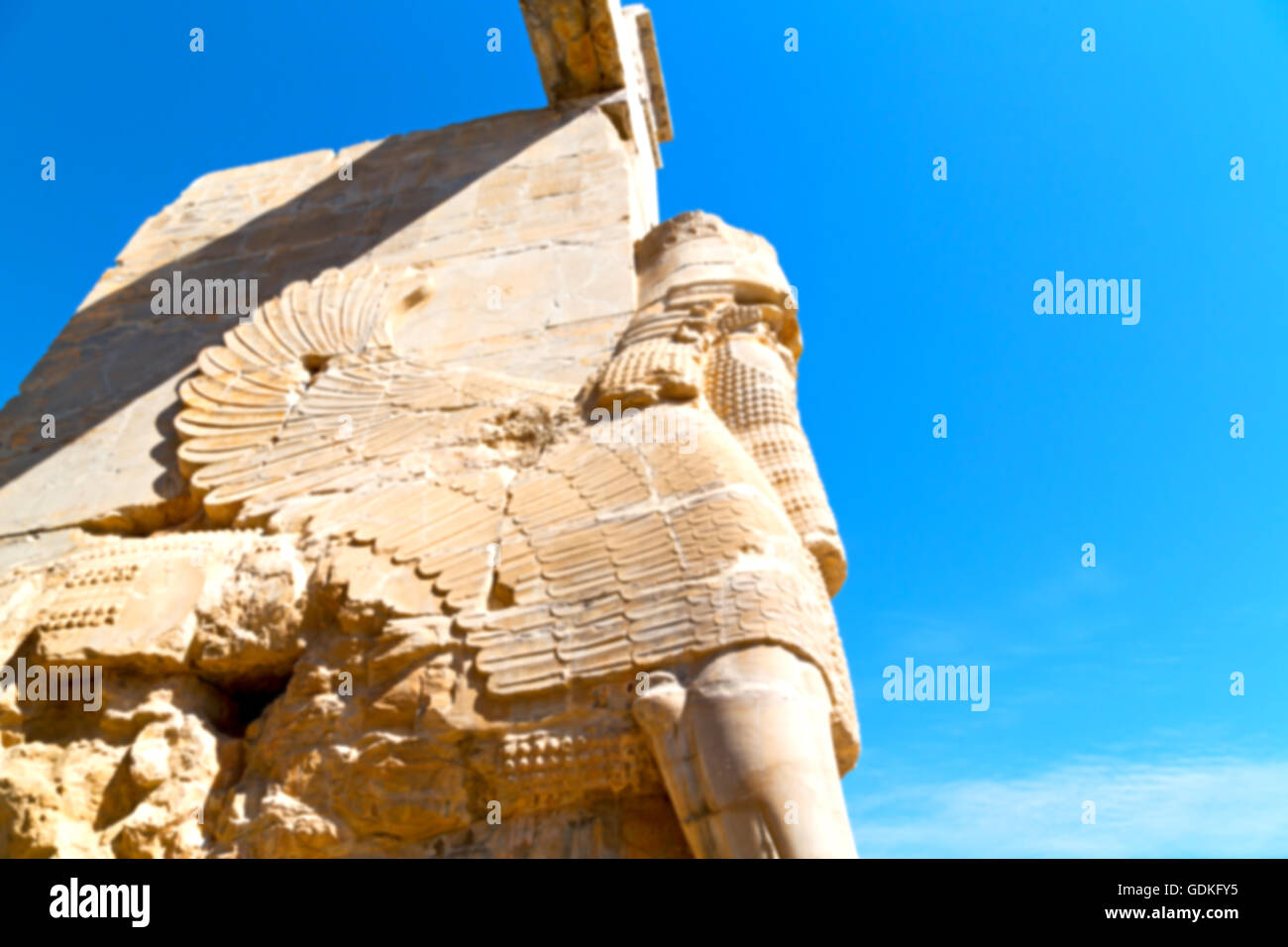 blur in iran persepolis the old ruins historical destination monuments ...