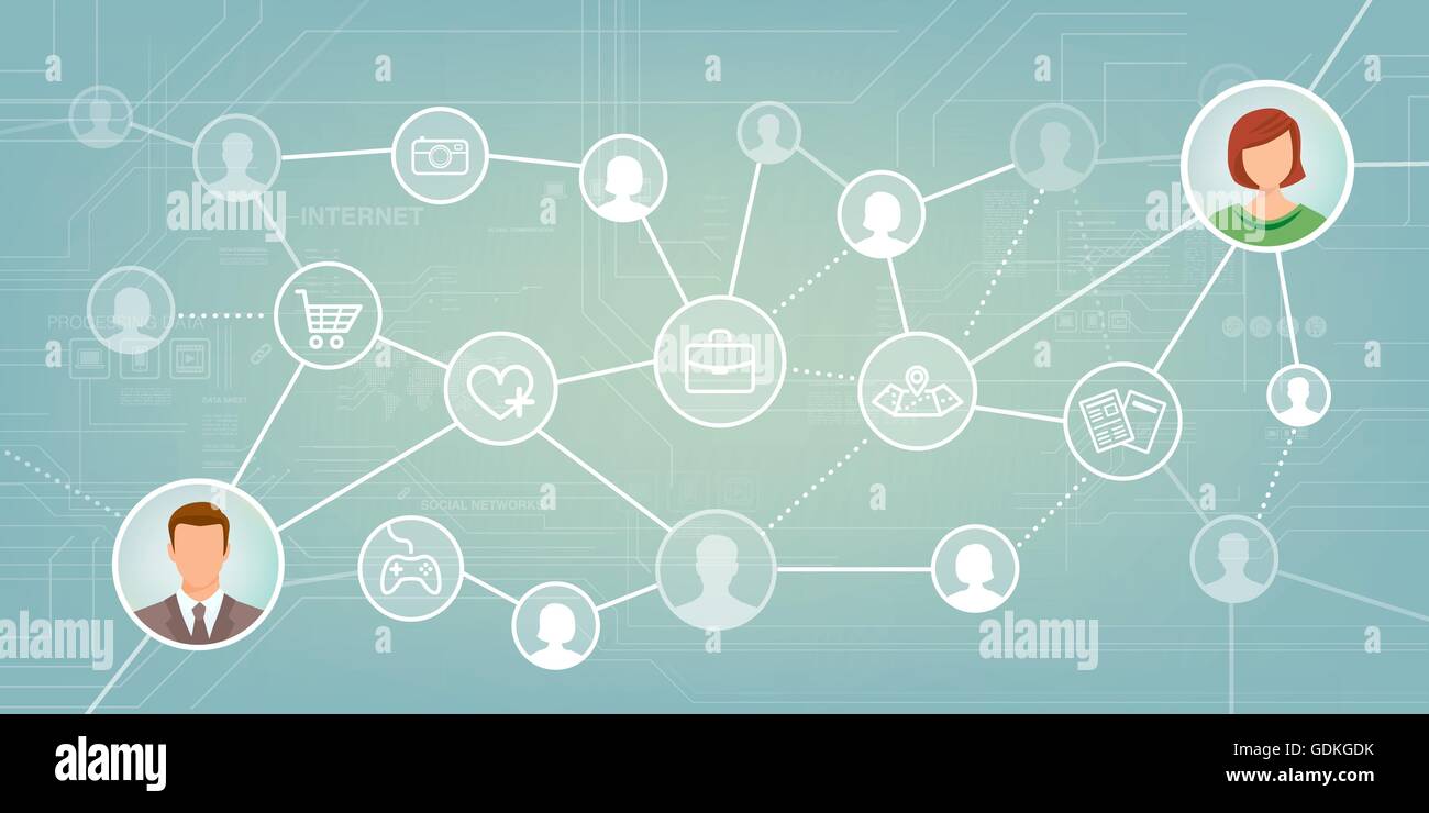 Connection abstract people Stock Vector Images - Alamy